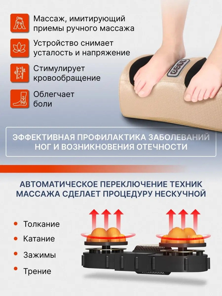 Электрический Массажер для ног с подогревом