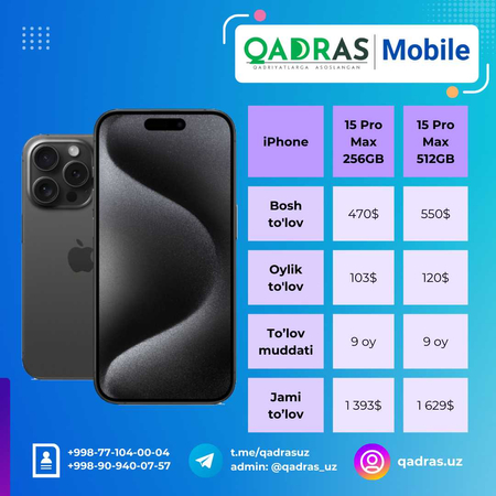 iPhone 15 Pro 128 Gb, 15 Pro Max 256 Gb