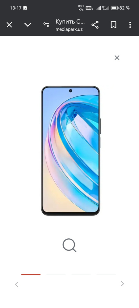 Honor x8a 6/128 Gb, qora,