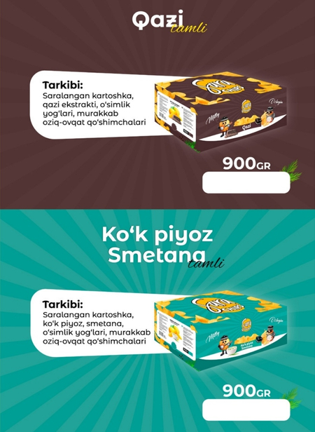 SARA chips mahsulotlari