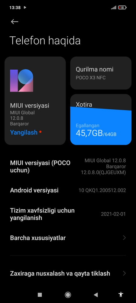 Poco x3 NFS 64gb