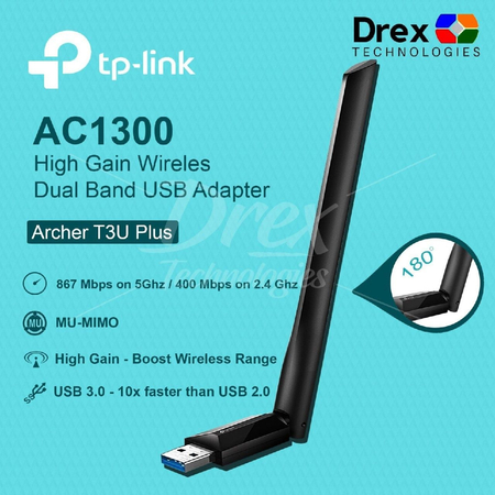 СКИДКА!Двухдиапазоный Wi-Fi Usb Адаптер Tplink T3U Plus/+