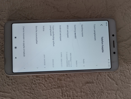 redmi 6 xotirasi 4/64