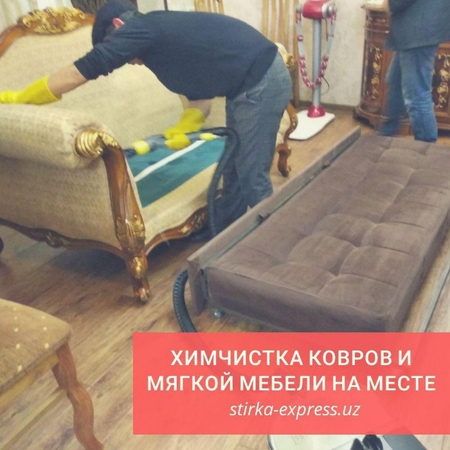 Химчистка ковров и мягкой мебели на месте