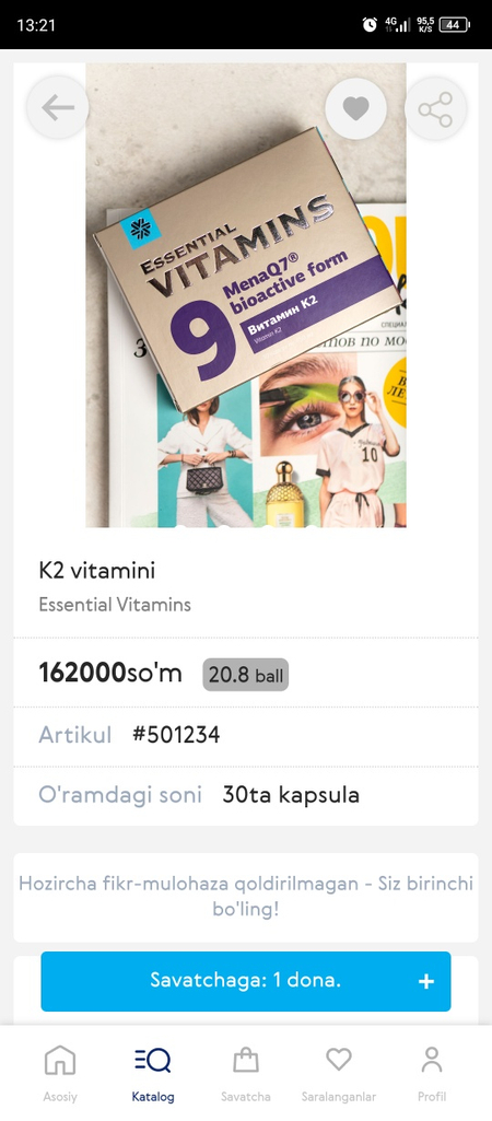 Vitamin K  Organizm uchun ajoyib mahsulot