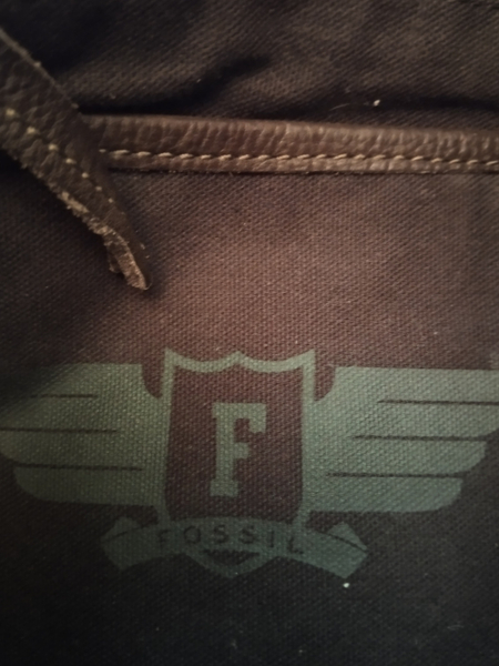 Fossil коричневая кожаная сумка портфель мужская