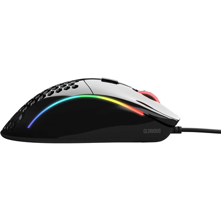 Игровая белая мышь RGB Glorious Model D- Minus Glossy Black White