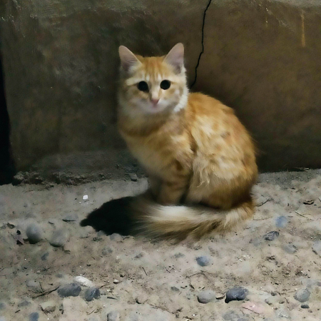 Кошка взрослая и кошка девочка