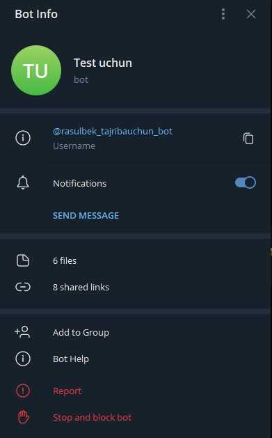 Telegram bot yasash xizmati narxlar 20 S dan 200 S |Телеграм бот ясаш