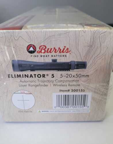 Опт. прицел BURRIS ELIMINATOR V 5-20x50 (с дальномером и бал.калькуля)