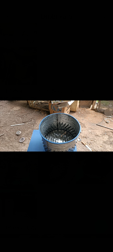 Tovuq patini tozalash uchun mop baraban, Drobilka va Mishalkalar