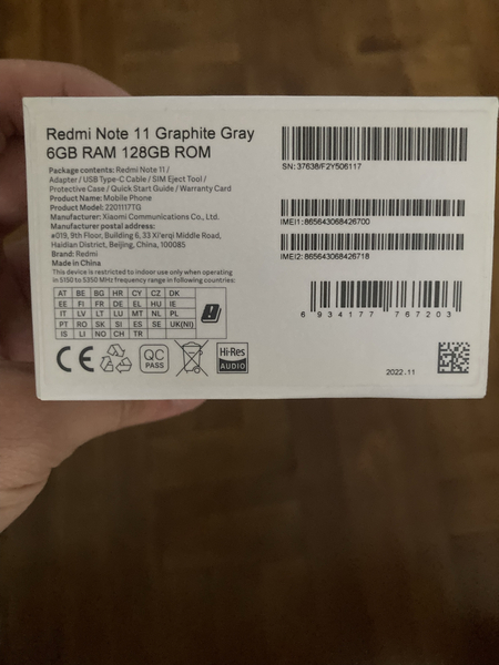 Redmi note 11 6/128