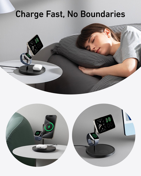 Anker MagGo Qi2 3 in 1 Wireless Charging
