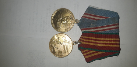 Медаль двойная колодка ссср