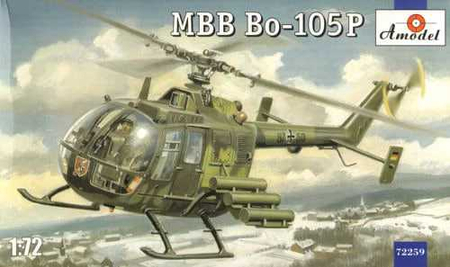 Сборная модель вертолета МББ Бо 105 (Амодел, 1/72)