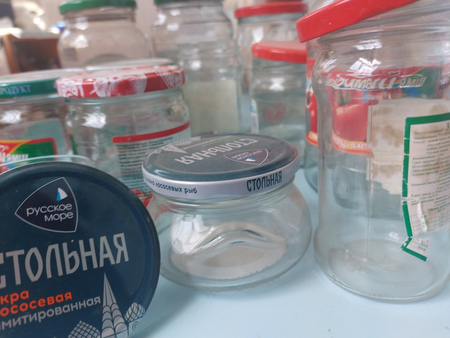 Стекляные   банки