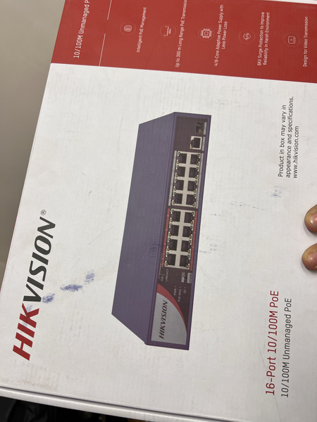 hikvison poe hup 16 port.                                            .