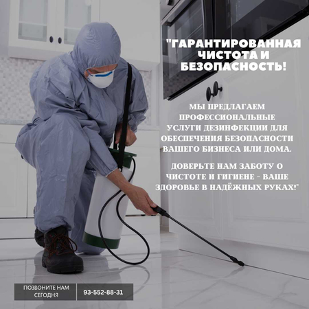 Профессиональные услуги дезинфекции - Гарантированная чистота