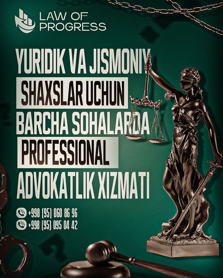 LAW OF PROGRESSDAN professional advokatlik xizmati