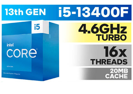 Новый процессор i5-13400F (10 ядер, 16 потоков, 4.60GHz, LGA 1700)
