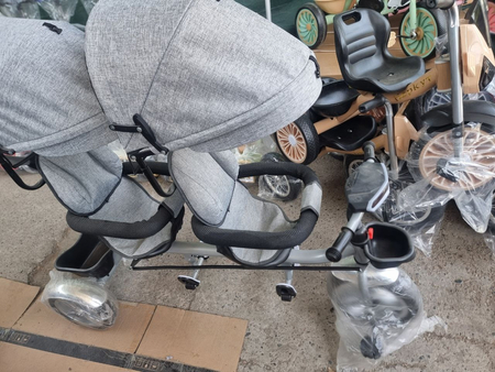СКИДКА Velokolyaska egizaklar uchun Велоколяска для двойни