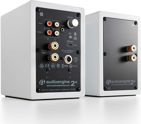 Audioengine A2+ Hi-Fi Wireless Desktop Speakers, Royal White (Pair)
