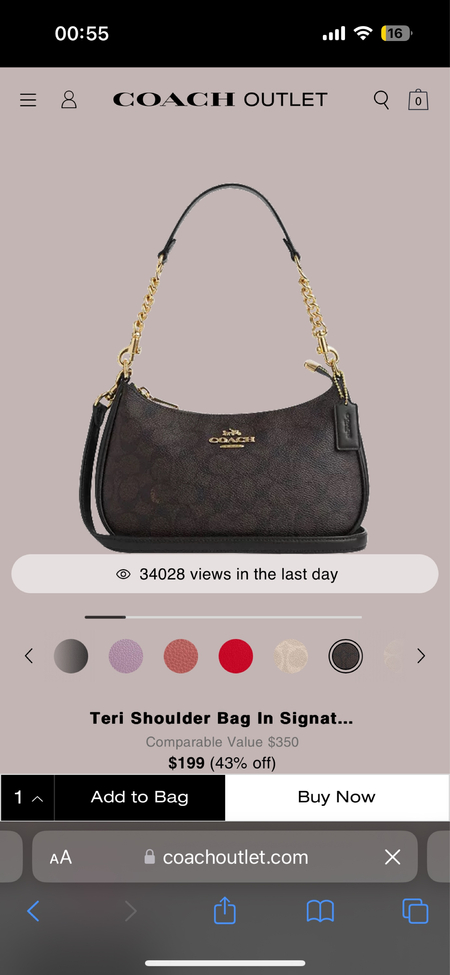 Сумка Coach Teri Shoulder bag