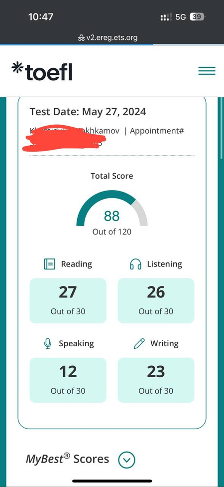 Поддержка для TOEFL iBT Home Edition, GRE, GMAT и Duolingo English Tes