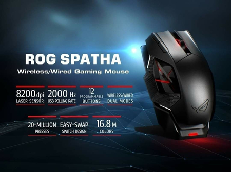 Под Заказ! (2в1) Док Станция + Беспроводная мышка/мышь ASUS ROG SPATHA