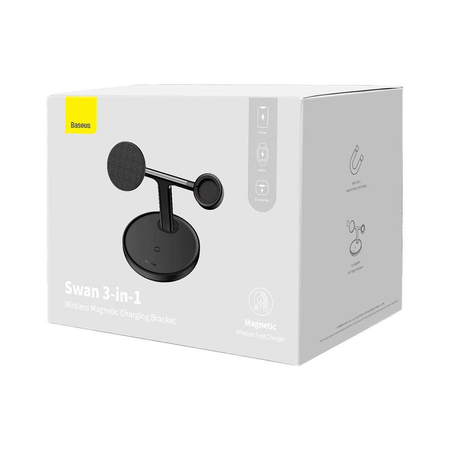Беспроводная зарядная станция Baseus Swan 3-in-1, чёрный