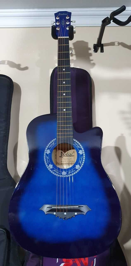 Gitara akustik 38 dyum tabiy yogoch kraska temir sim havoskor oʻrganuv