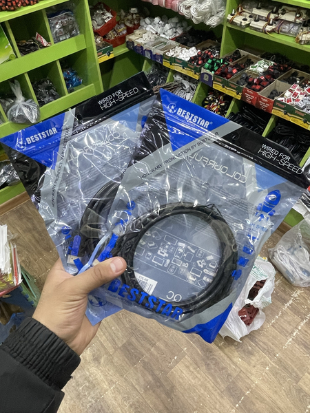 HDMI kabel 1.5m troslik, qora  ( 1.5m, 3m, 5m, 10m, 15m)
