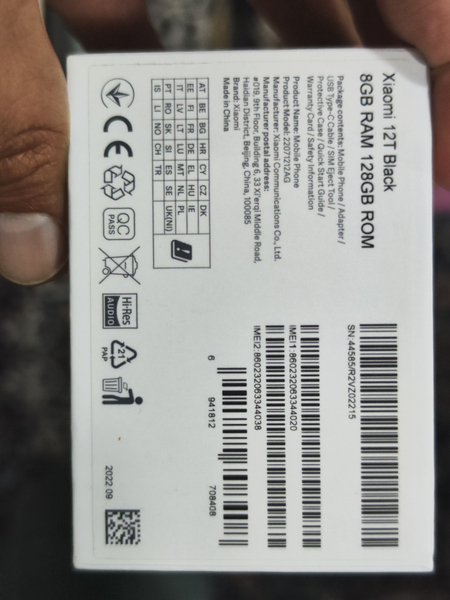 Xiaomi 12T sotiladi 8/128