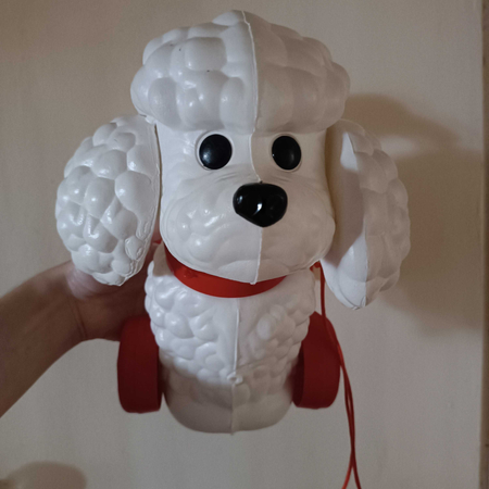 Игрушка на верёвочке собака для малышей