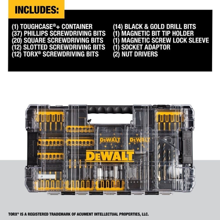 Dewalt набор ударных бит со свёрлами FLEXTORQUE