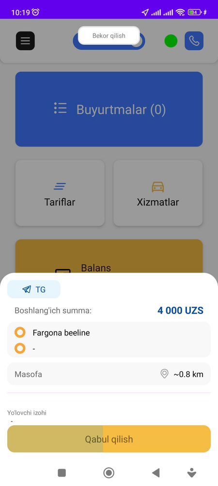 Yandexga o'xshab ishledigan Taxi Programma, Taxi dastur sotiladi