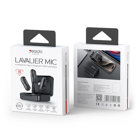Yesido KR16 Lightning & KR17 Type c Lavalier Mic / Петличный микрофон