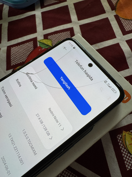 Redmi Note 11 6/128gb oynasi singan
