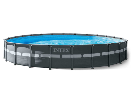 Каркасный бассейн Intex 732х132 см +песочный ф/насос лестница тент под