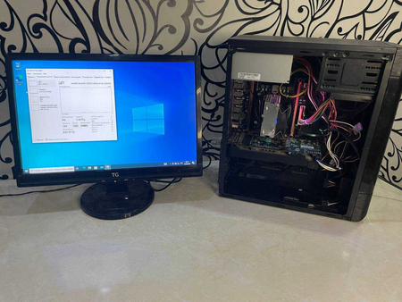 Игровой кейс c Монитором на базе Xeon DDR4 16 gb ОЗУ, RX-470 4gb, SSD