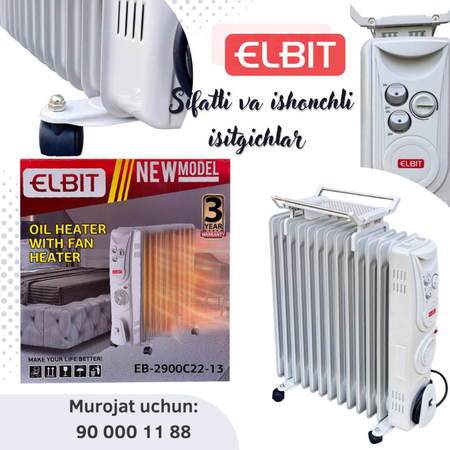 El-BIT Obogrivatel  (Масляный обогреватель) sotuvda mavjud !