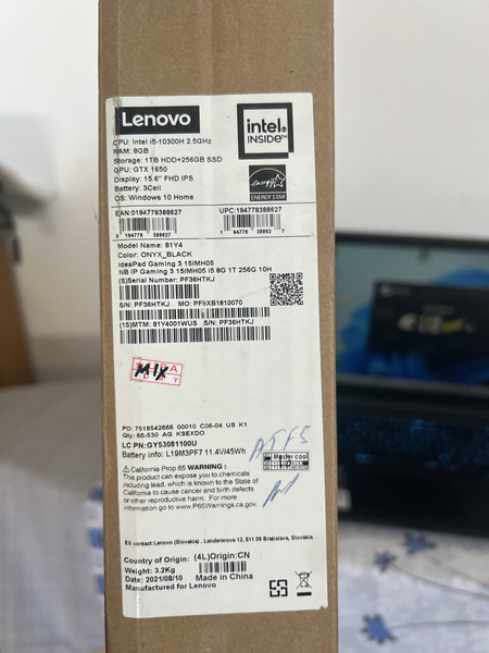 Lenovo Ideapad Gaming 3 15IMH05