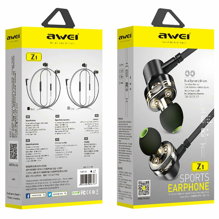 Наушники Awei Z1 двухдрайверные