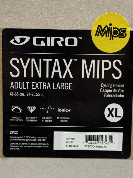 Велошлем Giro Syntax Mips XL