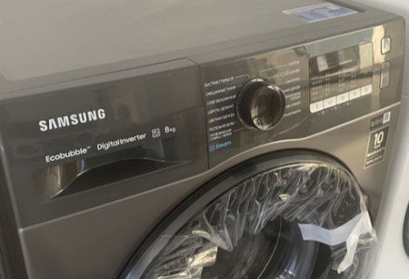 (8кг) Samsung Стиральная машина Eco bubble Digital Inverter+Steam(пар)