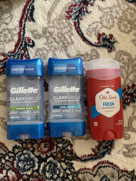 Gilette , old spice Made in USA