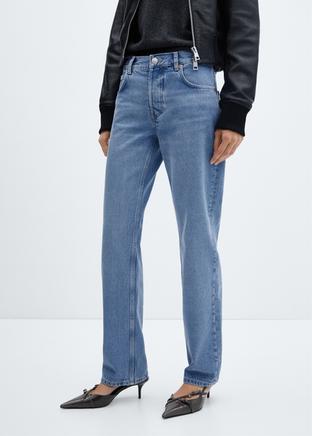 Mango mid- rise straight jeans