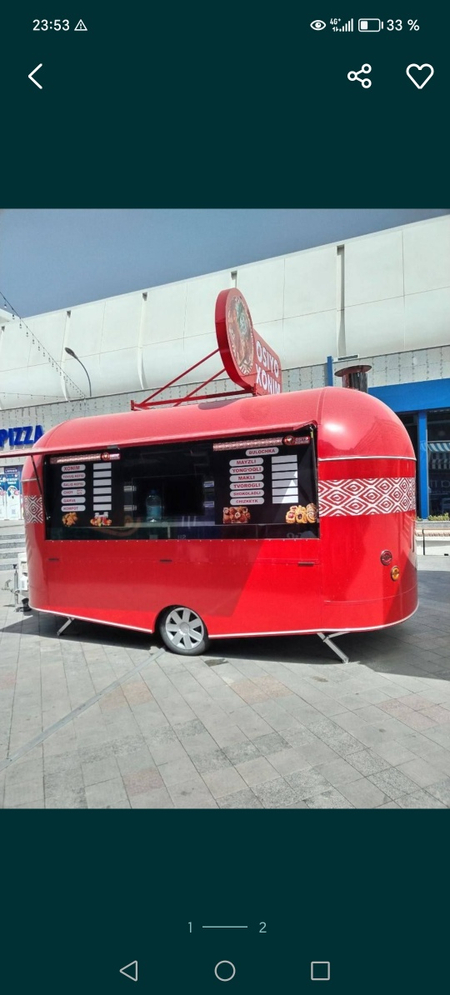 Food truck kochma dokon ijaraga beriladi