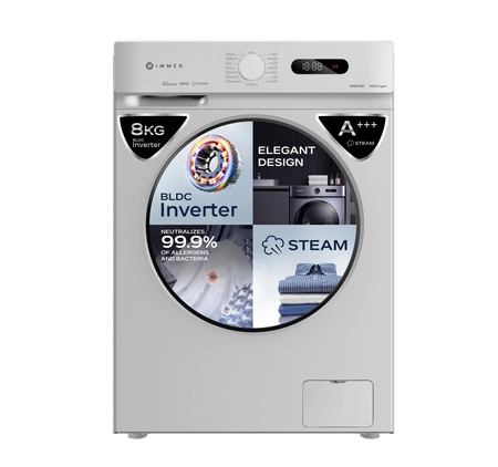 Стиральная машина IMMER S801W 8Kg BLDC Inverter Aksiya Гарантия