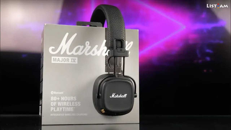 Беспроводные наушники Marshall Major IV, mini jack 3.5 mm, черный